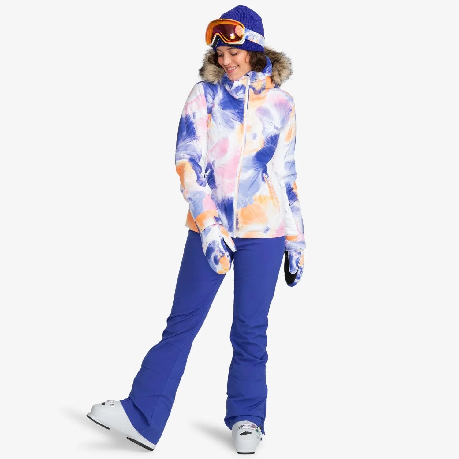 Campera Snow Roxy Jet Ski Mujer Negro Floreado | Tienda Oficial – Indy